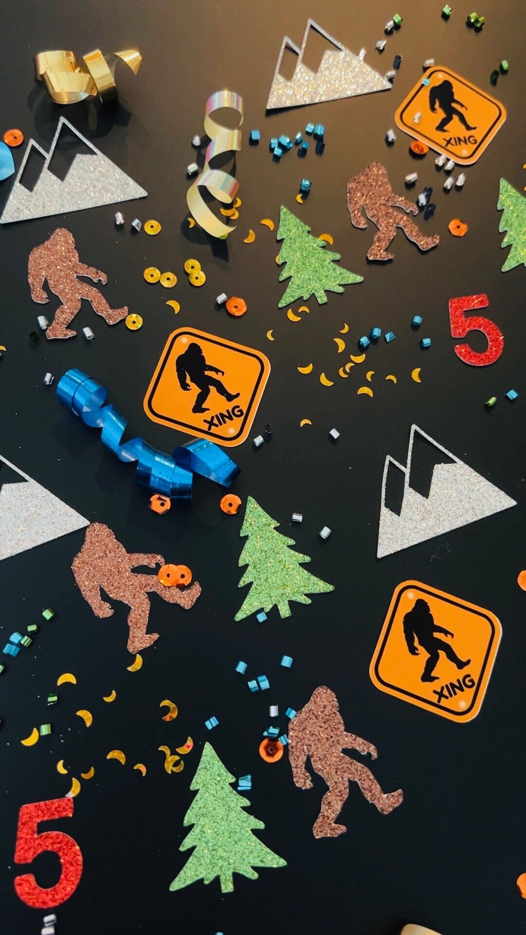 Sasquatch Party Table Confetti | Sasquatch Party Decor | Camping Party ...