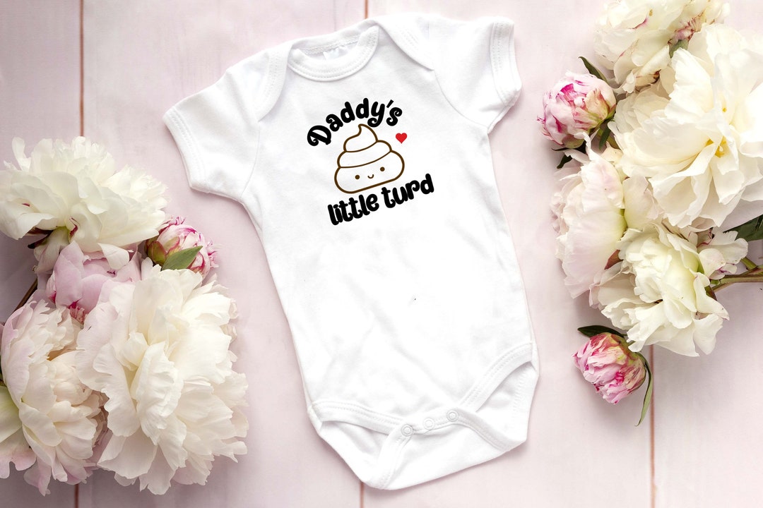 Little Turd Baby Bodysuit Bodysuit, Daddy's Little Turd, Mommy's Little ...