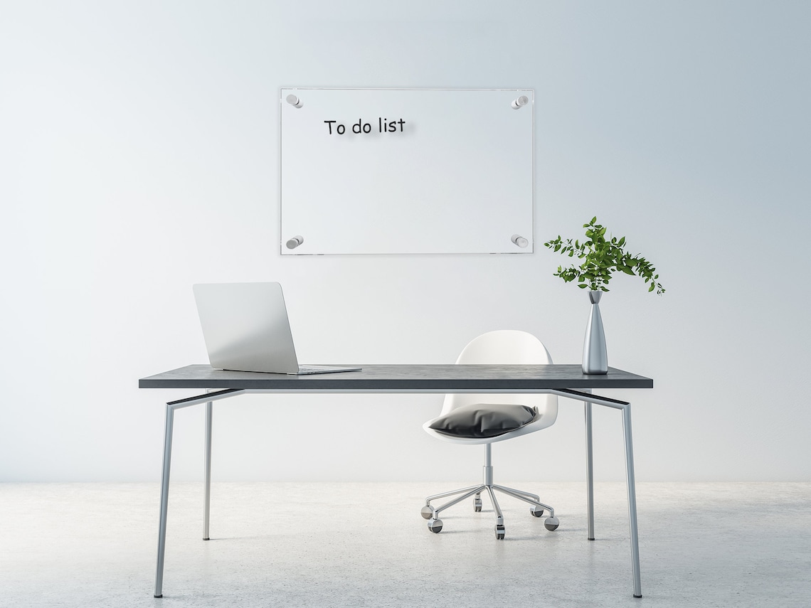 Blank Acrylic Writing Board With Standoffs Wall Office - Etsy