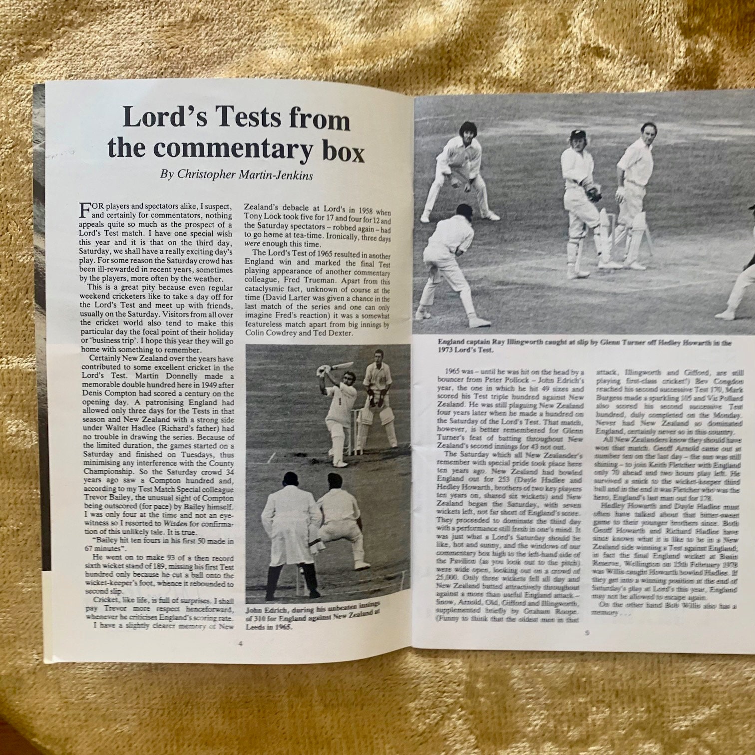 Vintage Cricket Test Match Programme England V New Zealand 1983 - Etsy