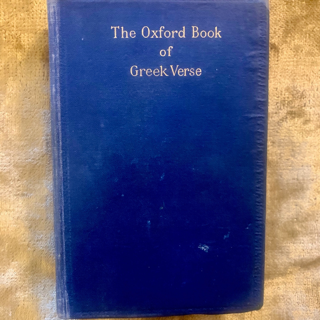 The Oxford Book of Greek Verse a Vintage Hardback Book 1946 - Etsy