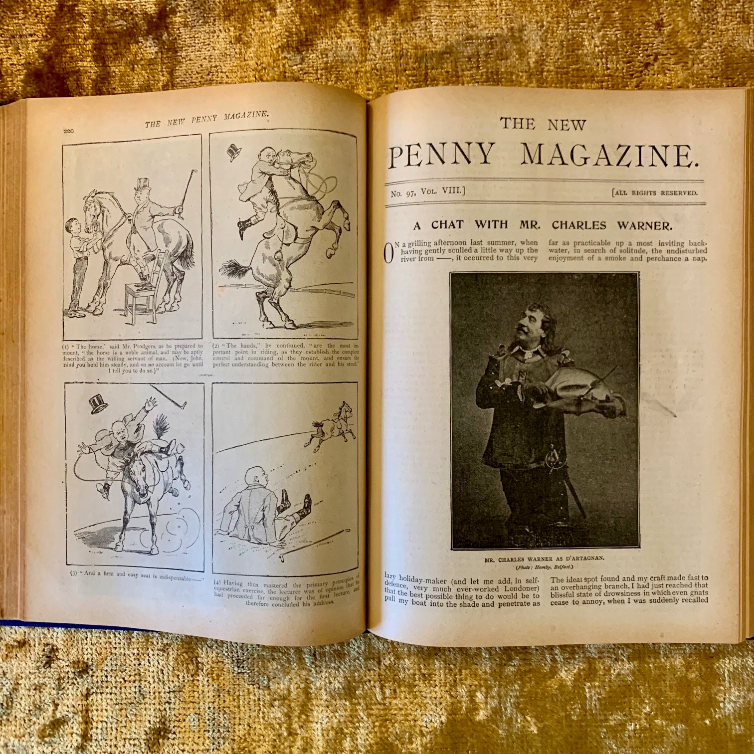 Bound Victorian Weekly Periodcal 'the New Penny Magazine', Three Months ...