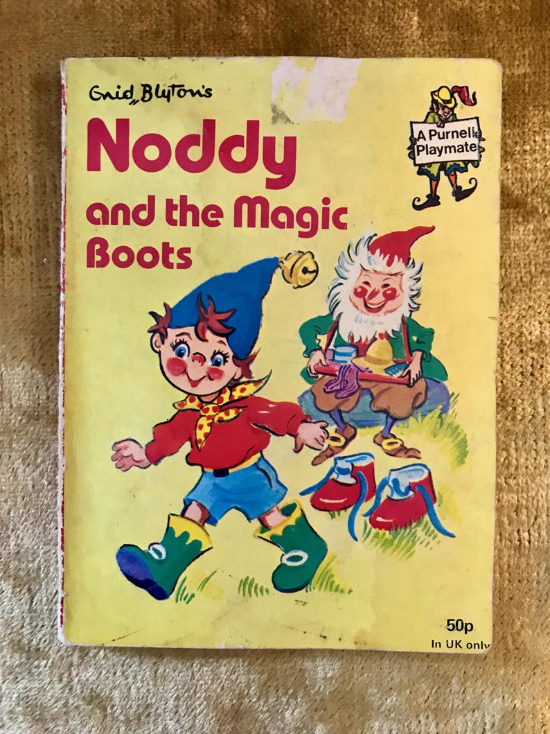 Noddy and the Magic Boots by Enid Blyton, a Vintage Softback Children's ...
