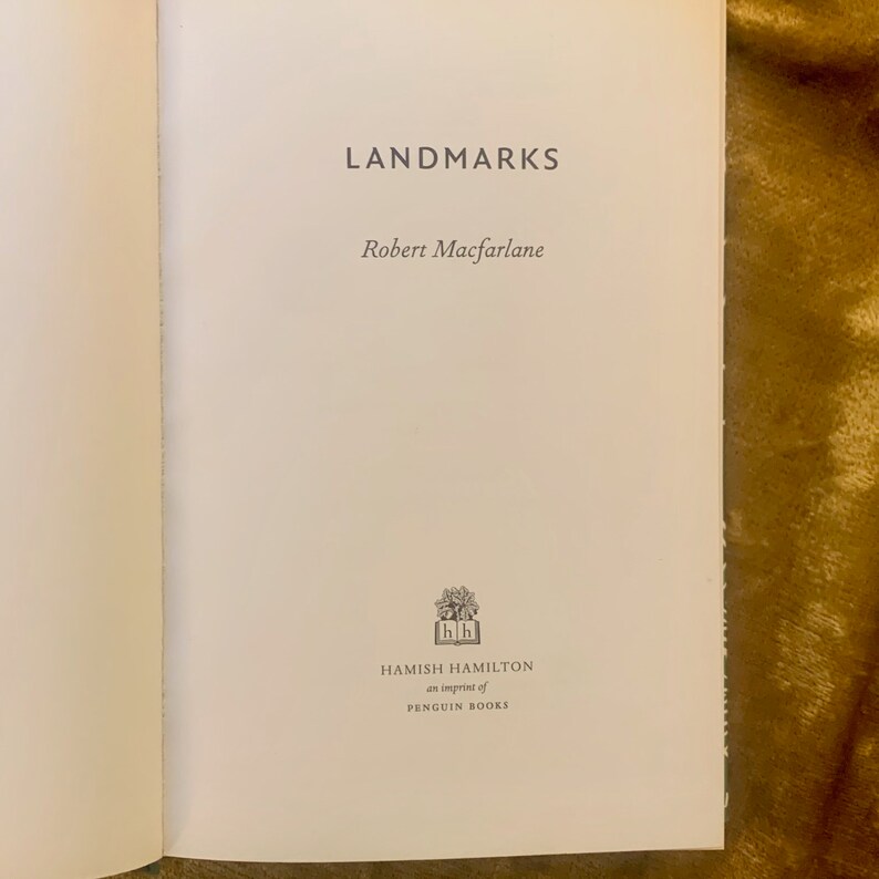 Landmarks by Robert Macfarlane a First Edition Bestselling Hardback 2015, Dust Jacket - Etsy