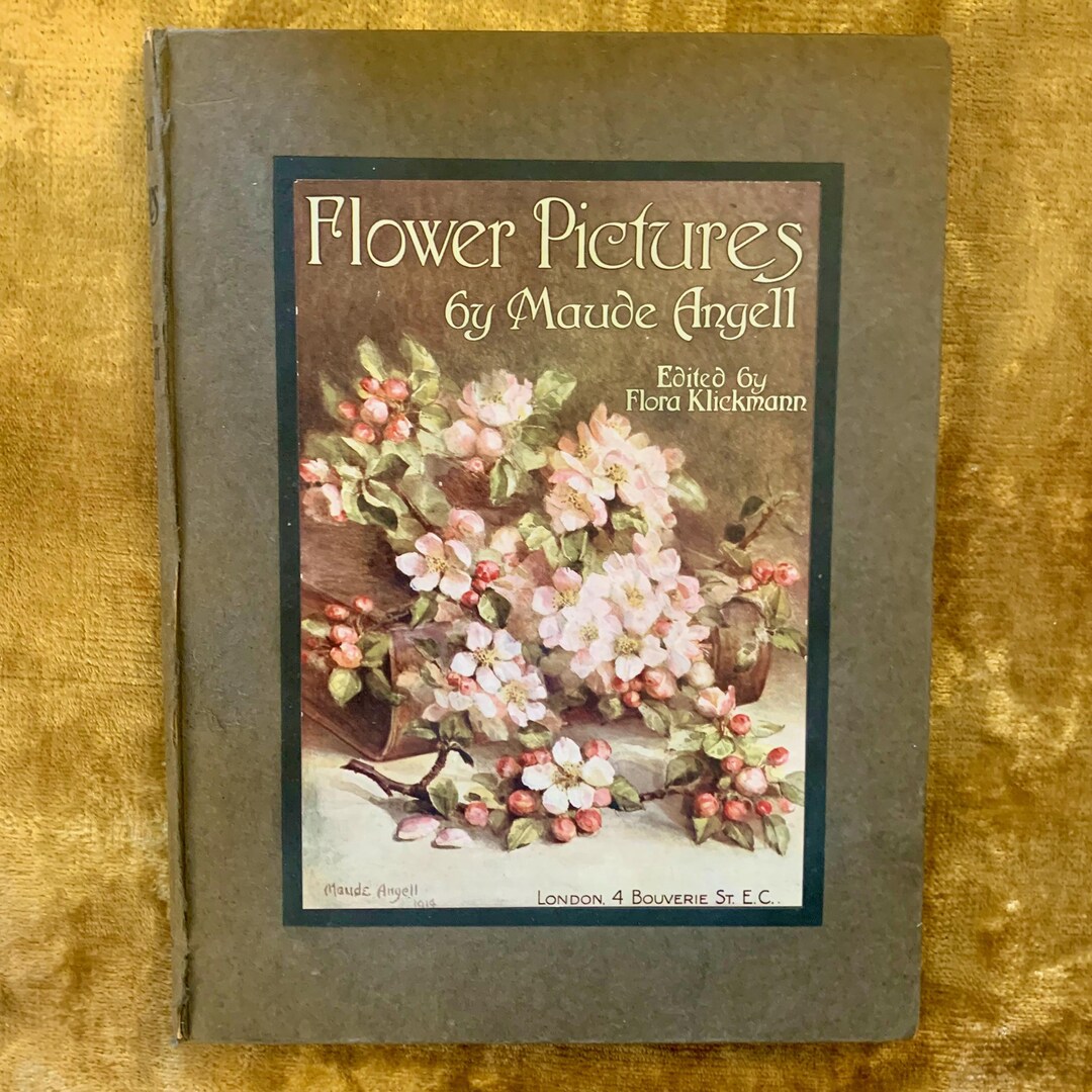 An Antique Illustrated Edwardian Book 'flower Pictures' by Maude Angell ...
