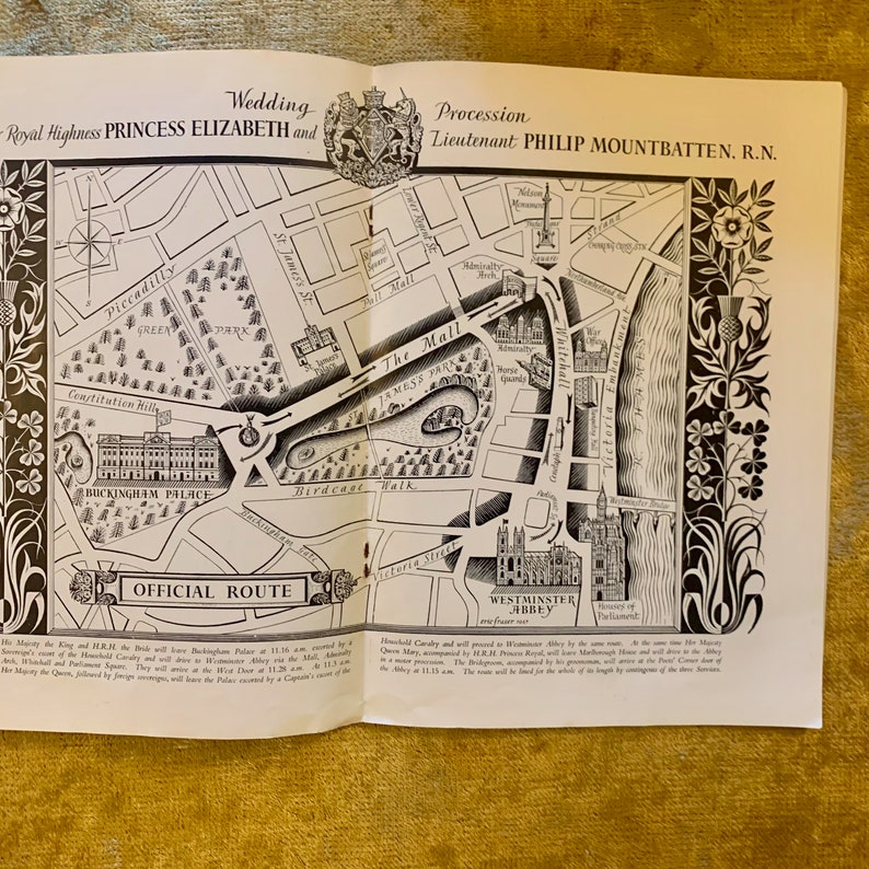 1947 Souvenir Programme the Wedding of Princess Elizabeth to Philip Mountbatten - Etsy