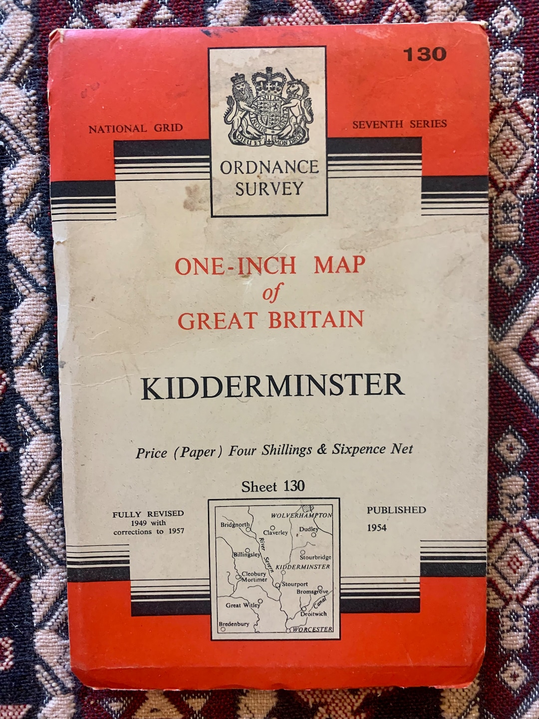 1950s Ordnance Survey Map of Kidderminster and Surroundings - Etsy