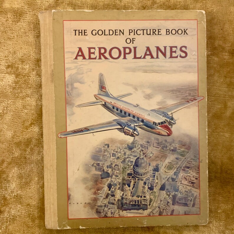 1950s Children's Book - the Golden Picture Book of Aeroplanes - Etsy