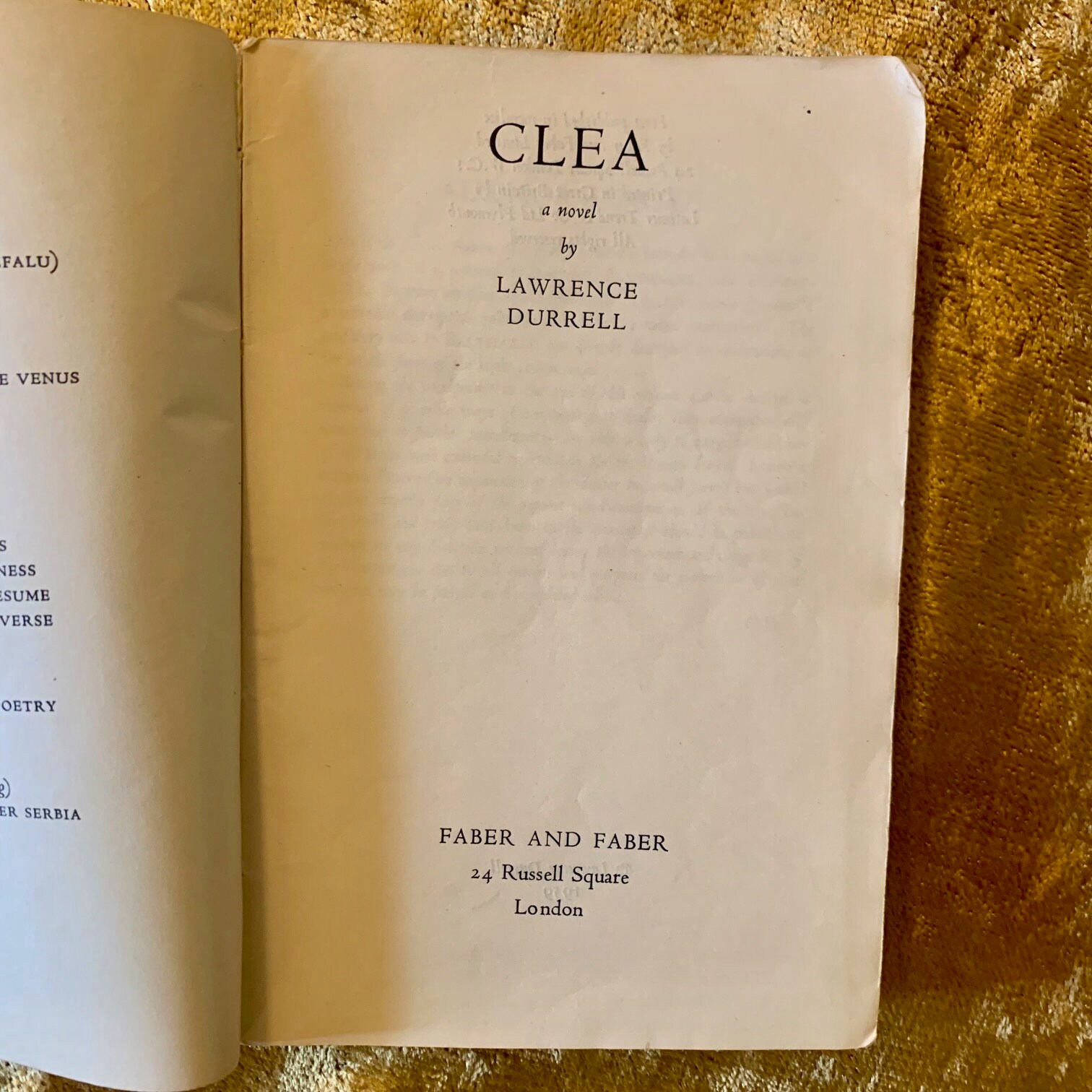 Proof Copy 1959 'clea' by Lawrence Durrell - Etsy