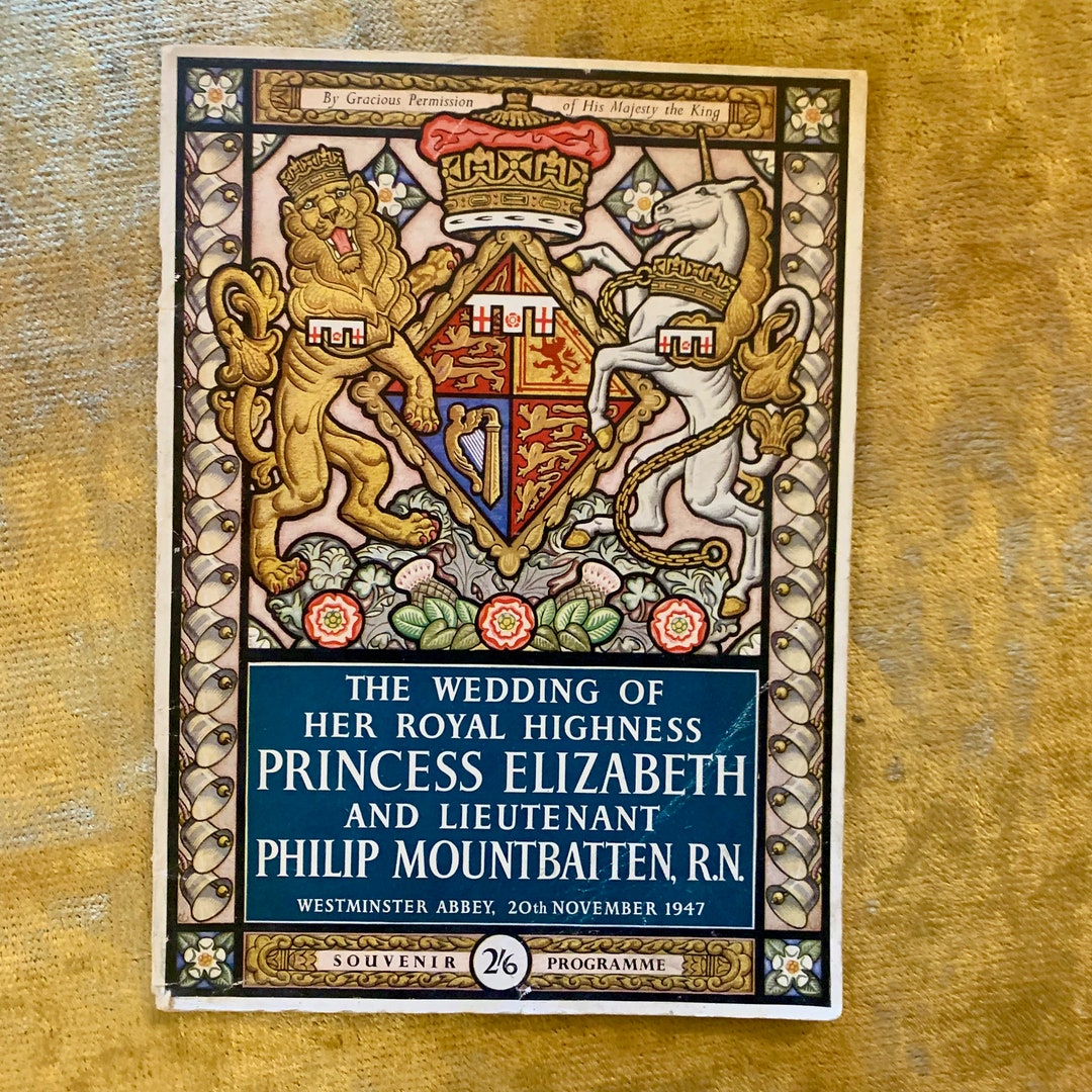 1947 Souvenir Programme the Wedding of Princess Elizabeth to Philip Mountbatten - Etsy