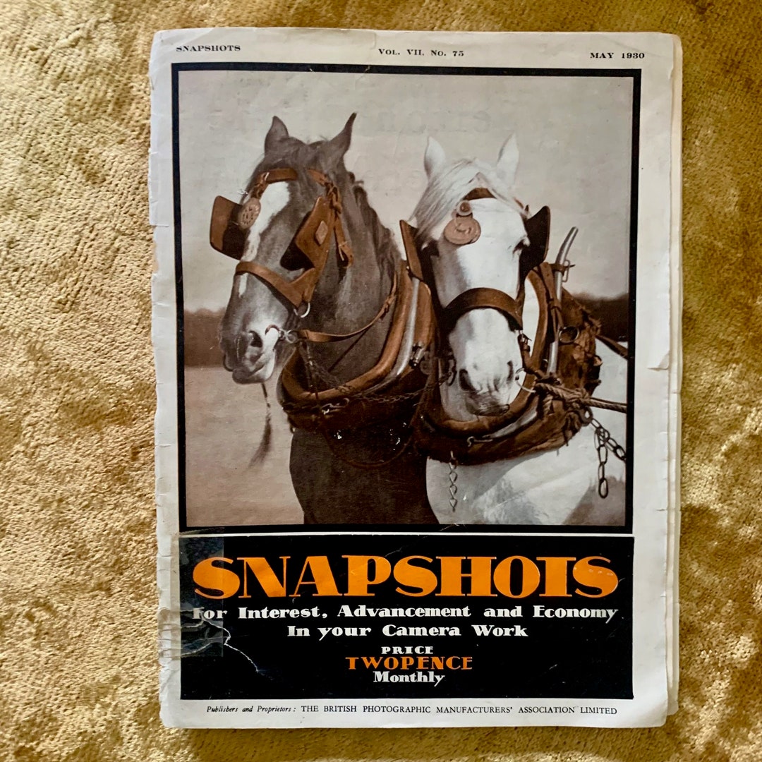 Vintage 1930s Magazine 'snapshots' A Journal for the Camera User - Etsy