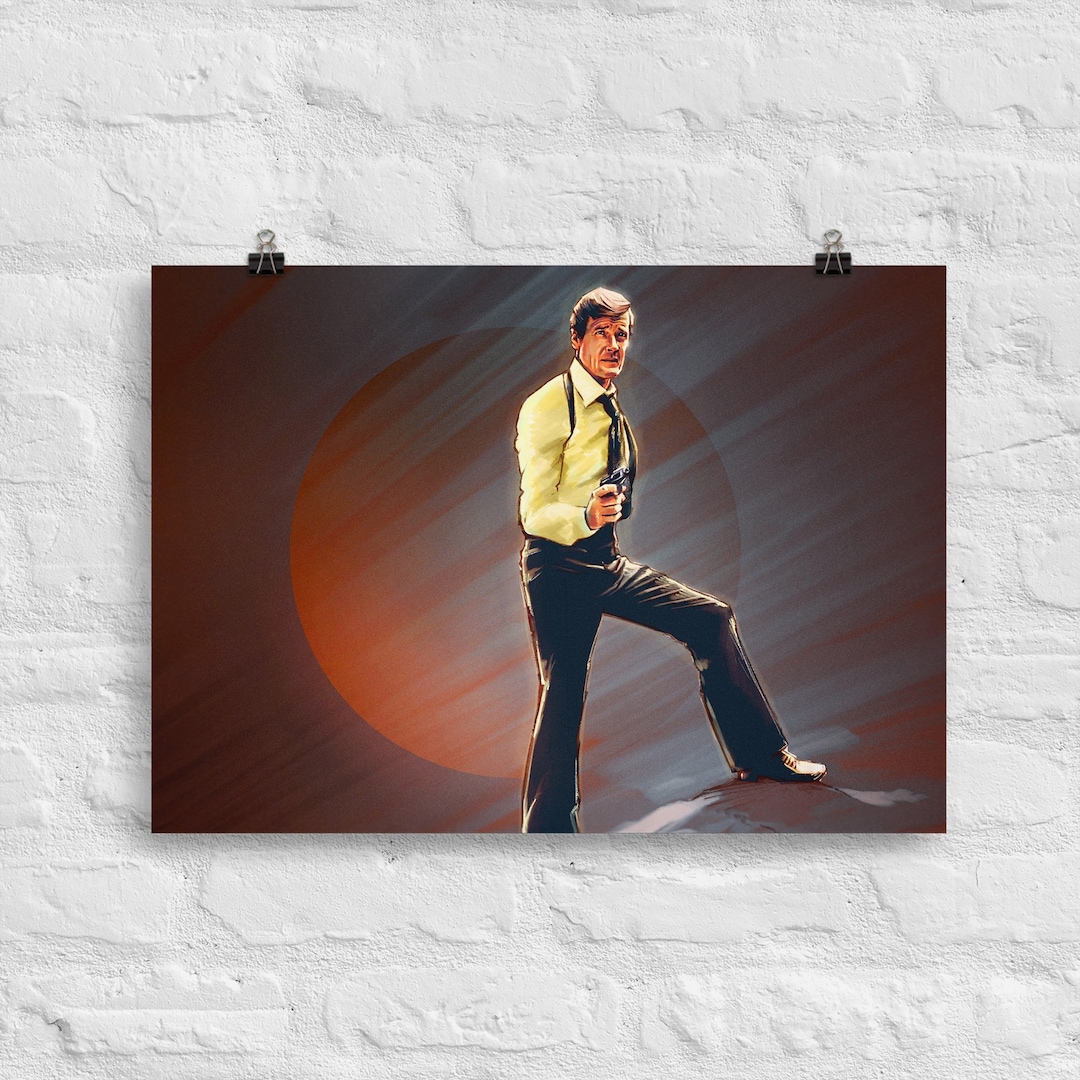 James Bond Poster - Roger Moore Poster - James Bond Art - Wall Art ...