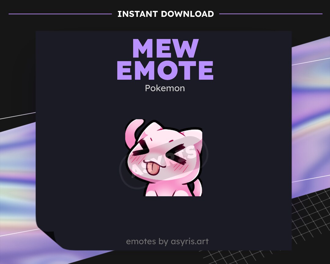 Pokemon Mew tounge Emote for Twitch/discord/youtube/streaming - Etsy