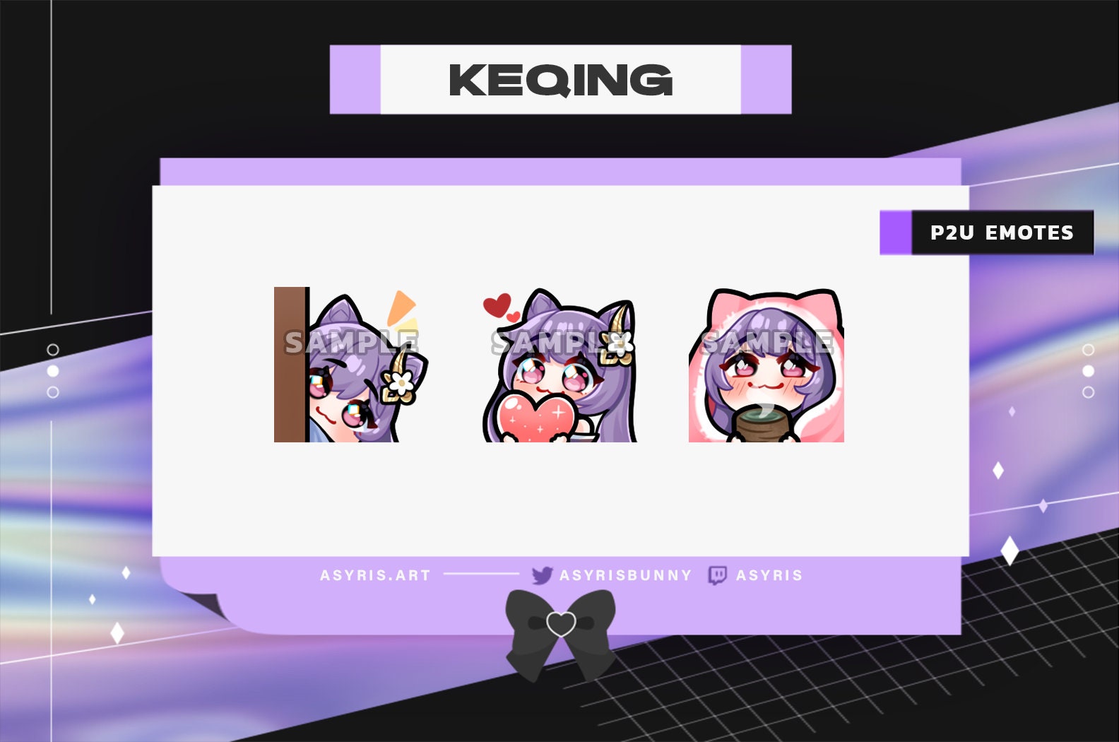 Genshin Impact Keqing Emote Set for Twitch/discord - Etsy Australia