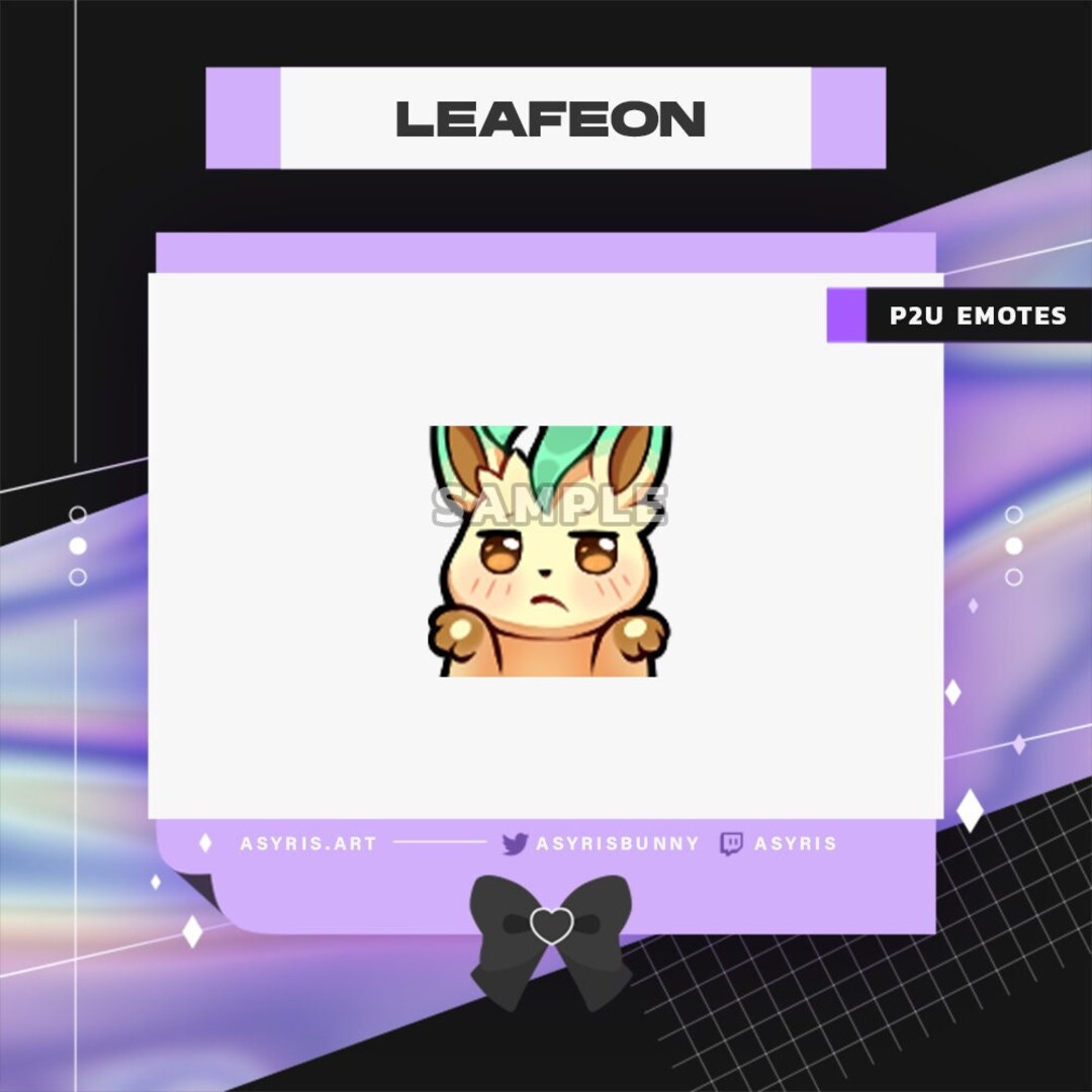 Pokemon Leafeon Shrug Emote for Twitch/discord - Etsy