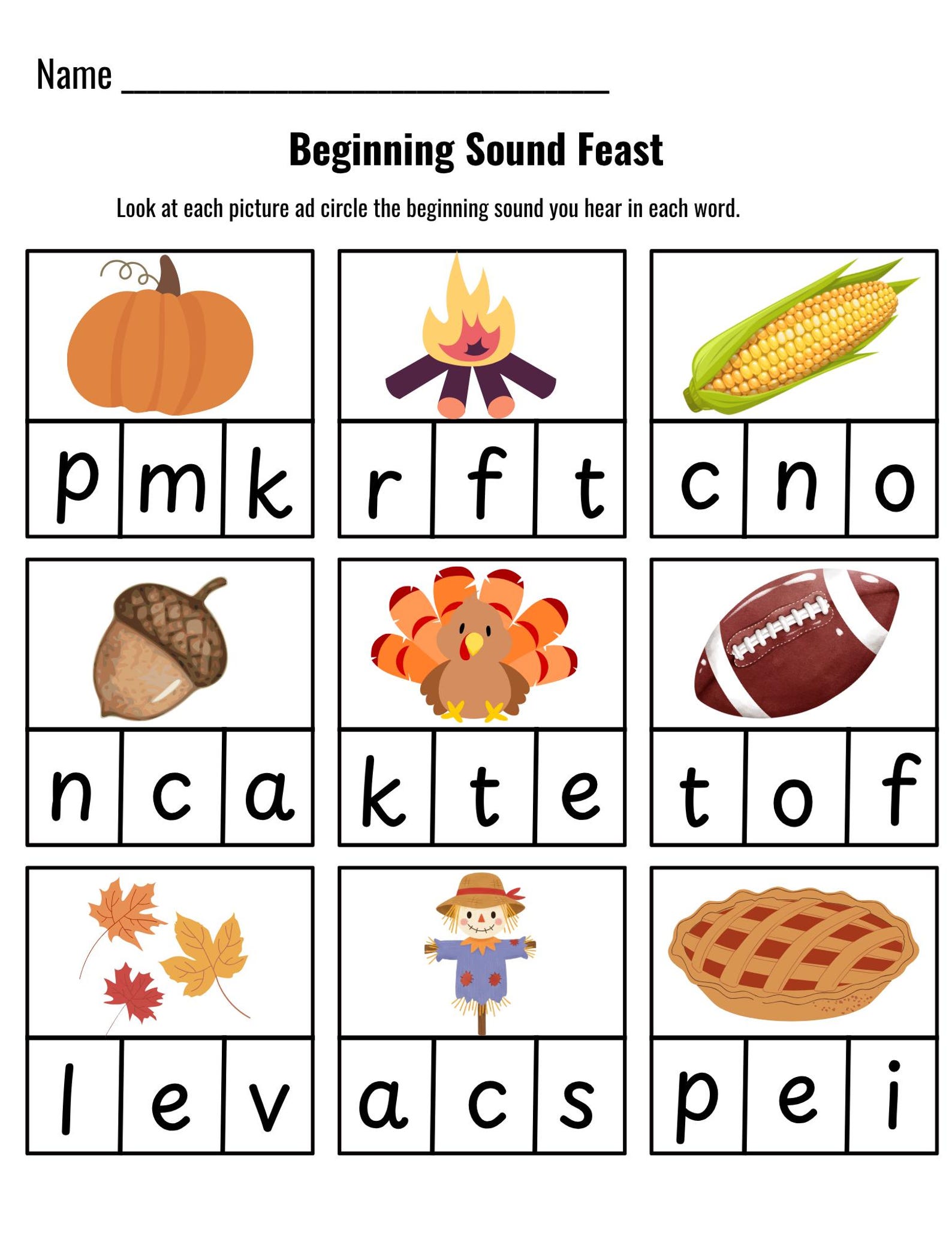 Gobble up Learning! Thanksgiving Fun Pack for Kindergarten - Etsy