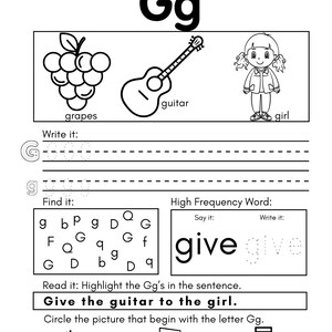 Alphabet Worksheet Packet - Letters A to Z - Etsy