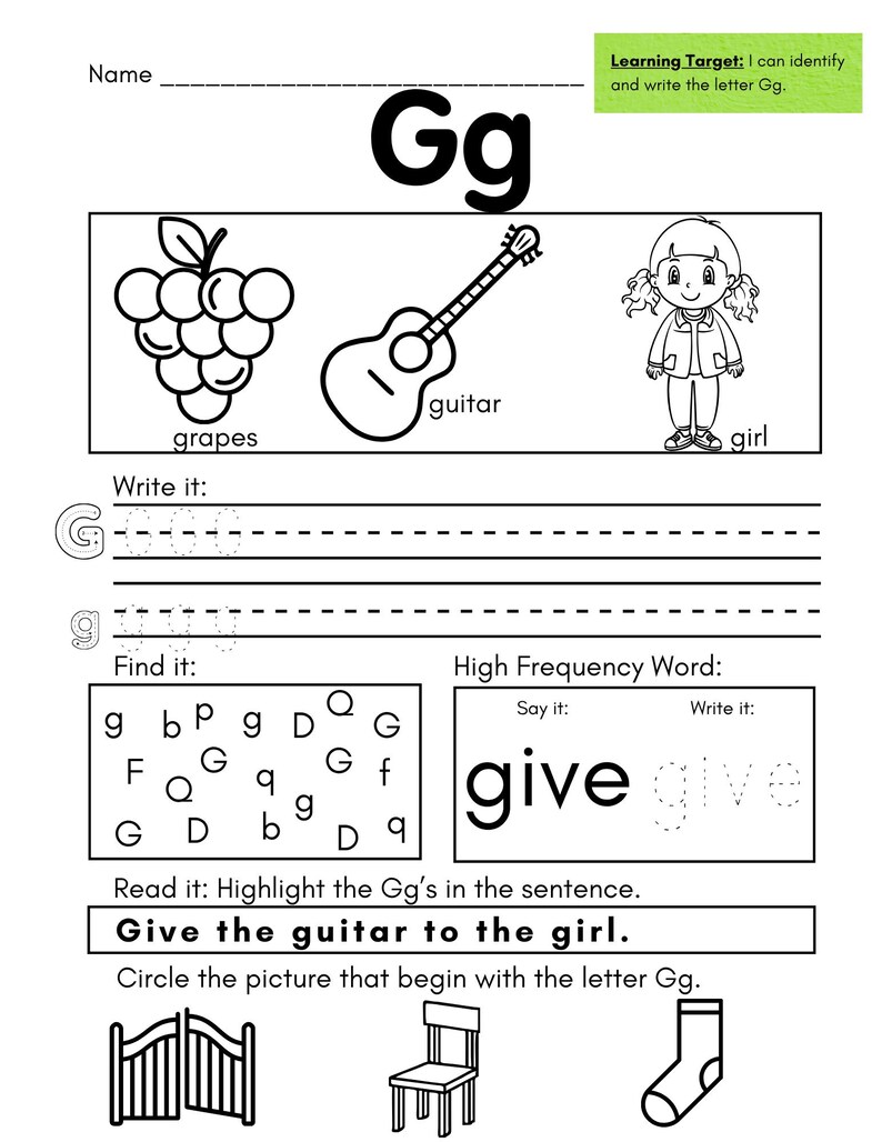 Alphabet Worksheet Packet - Letters A to Z - Etsy