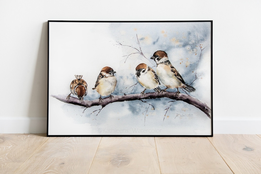 Fine Art Print Bird Watercolor Image - Fine Art Print Bird Poster ...
