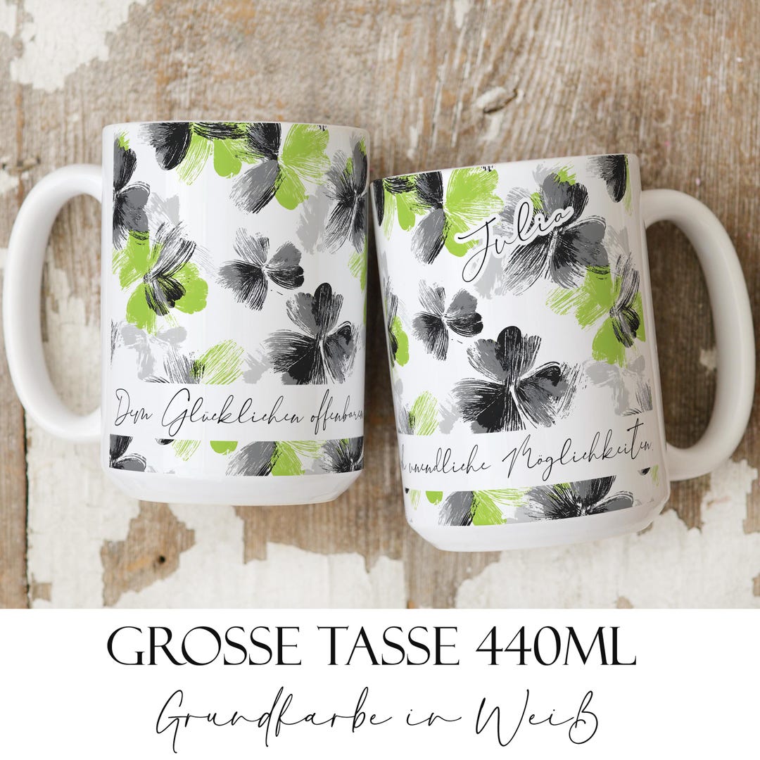 Cloverleaf Mug Personalized Lucky Charm 2025 New Year Gifts for Women ...