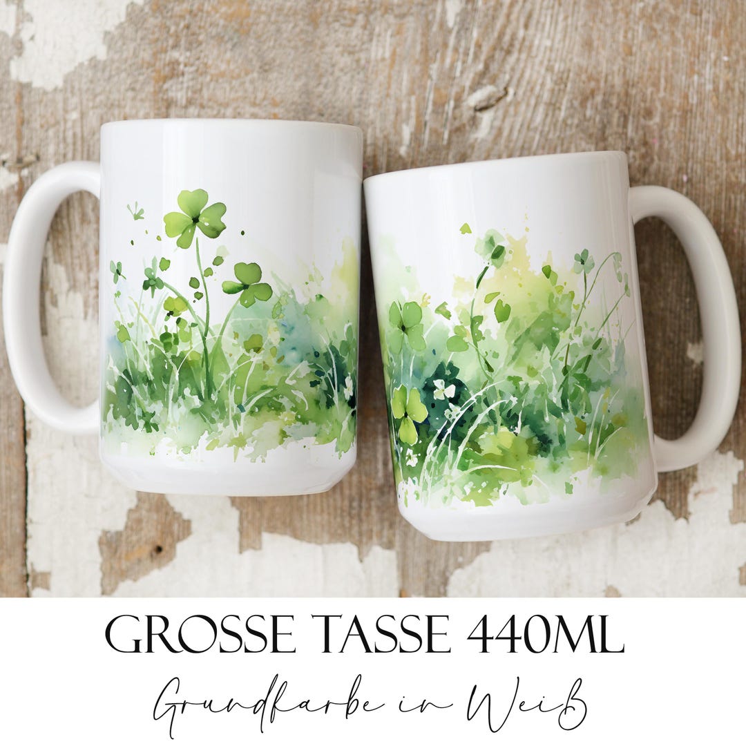 XXL Mug Cloverleaf Lucky Charm 2025 Gift Cup Personalized New Year's ...