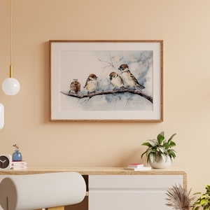 Fine Art Print Bird Watercolor Image - Fine Art Print Bird Poster ...