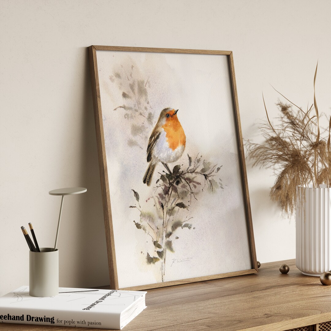 Fine Art Print Bird Watercolor Image - Fine Art Print Bird Poster ...