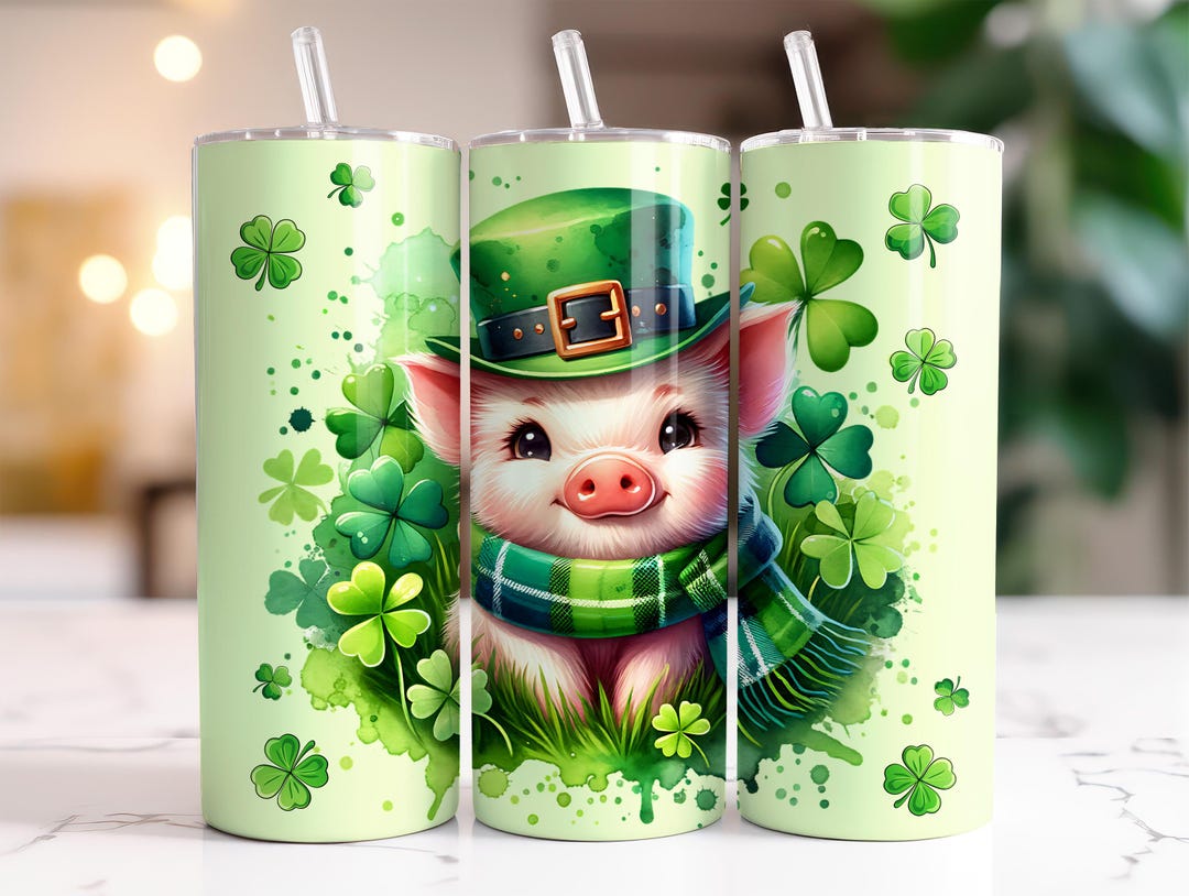 Kleeblatt Glücksschwein 20 Oz Tumbler Wrap Design Thermobecher ...