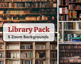 Zoom Virtual Backgrounds Gothic Library Backdrop Office Background ...