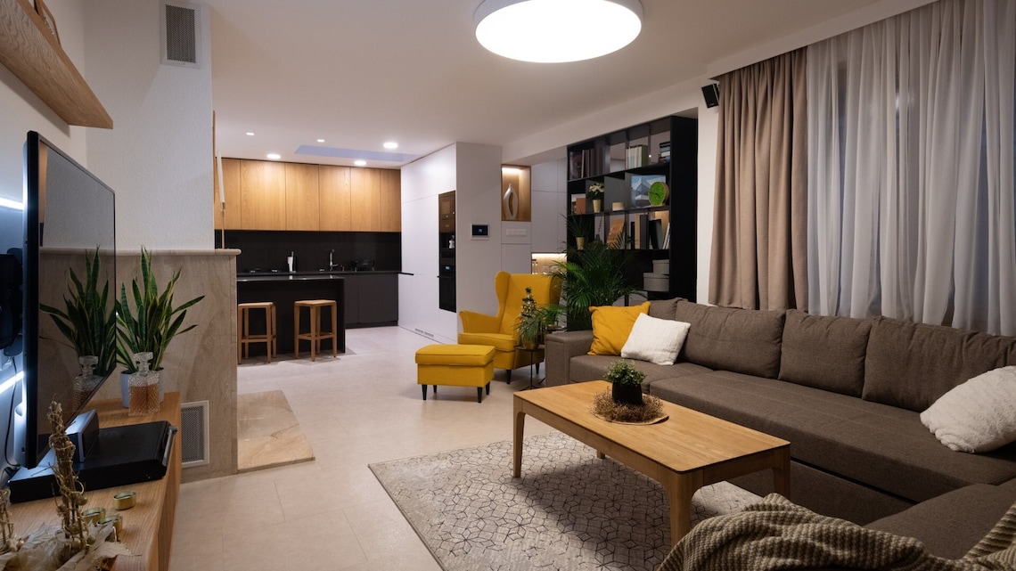 Zoom Virtual Background Cozy Modern Living Room Backdrop - Etsy