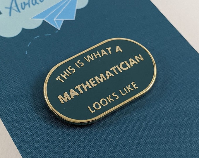 This is What a Mathematician Looks Like Enamel Pin Badge - Race-car ...