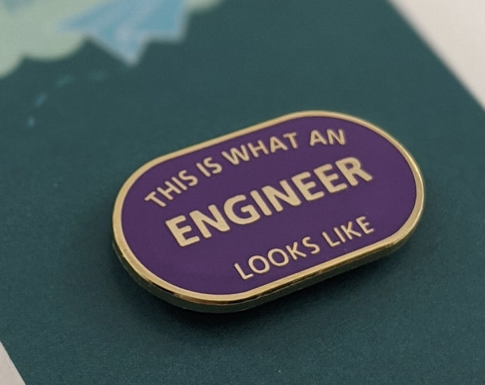 This is What an Engineer Looks Like Enamel Pin Badge Purple & Gold - Etsy