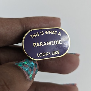 This is What a Paramedic Looks Like Enamel Pin Badge - Purple & Gold - Etsy