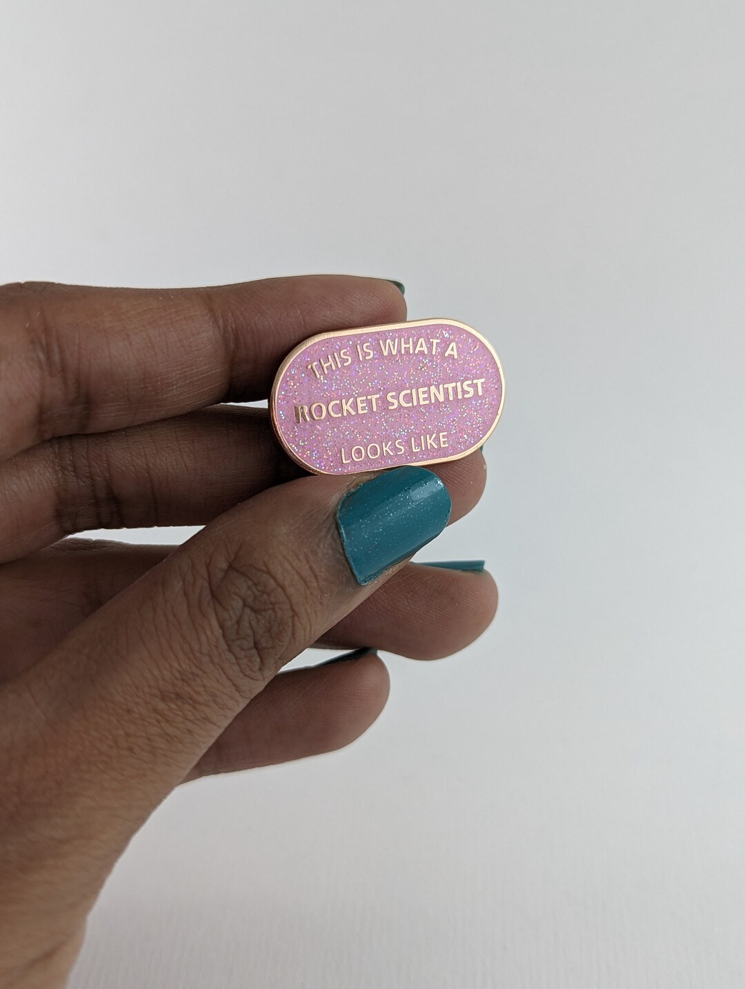 This is What a Rocket Scientist Looks Like Enamel Pin Badge - Pink ...