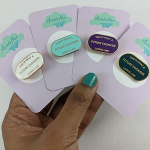 This is What a Future Engineer Looks Like Enamel Brooch - Race-car ...