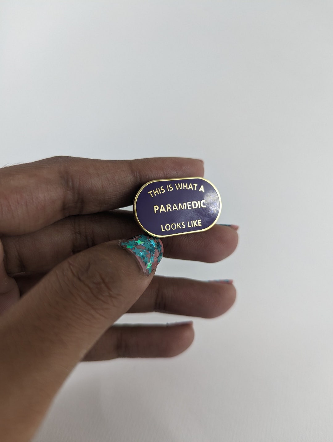 This is What a Paramedic Looks Like Enamel Pin Badge - Purple & Gold - Etsy