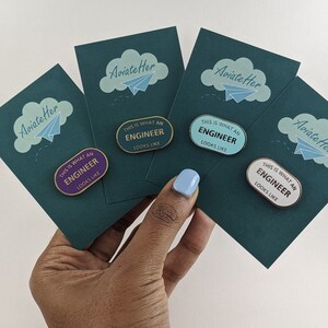 This is What an Engineer Looks Like Enamel Pin Badge - Purple & Gold - Etsy