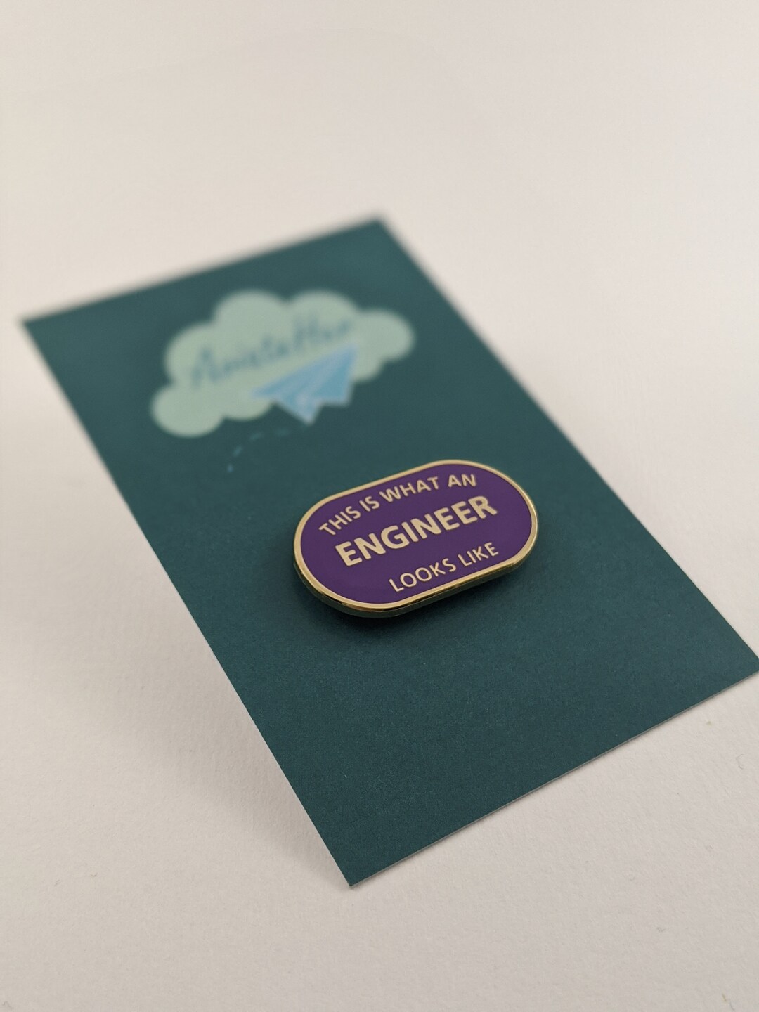 This is What an Engineer Looks Like Enamel Pin Badge - Purple & Gold - Etsy