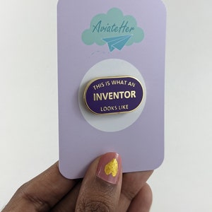 This is What an Inventor Looks Like Enamel Pin Badge - Purple & Gold - Etsy