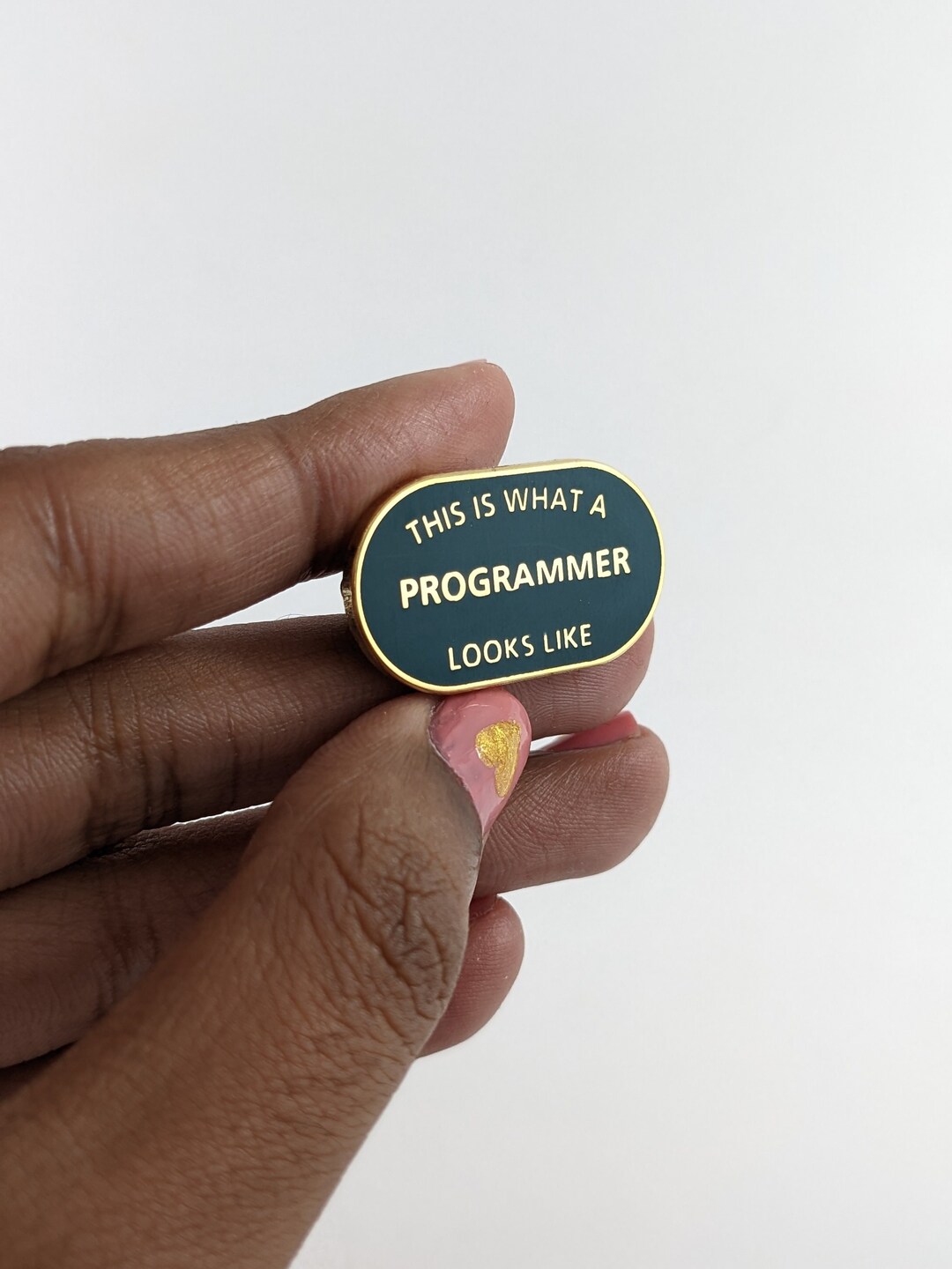 This is What A Programmer Looks Like Enamel Pin Badge - Race-car Green ...