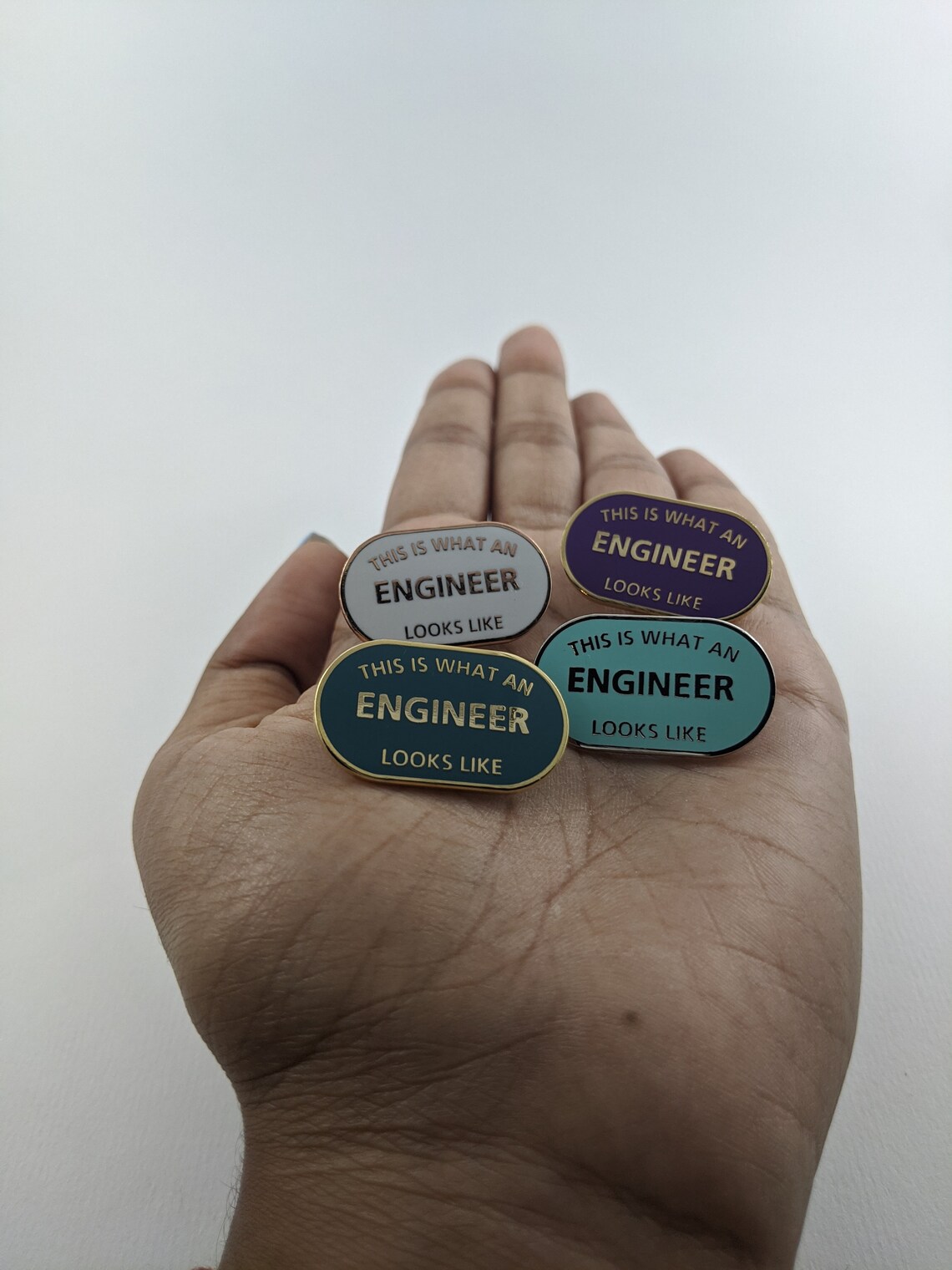 This is What an Engineer Looks Like Enamel Pin Badge - Purple & Gold - Etsy
