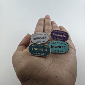 This is What an Engineer Looks Like Enamel Pin Badge - Purple & Gold - Etsy