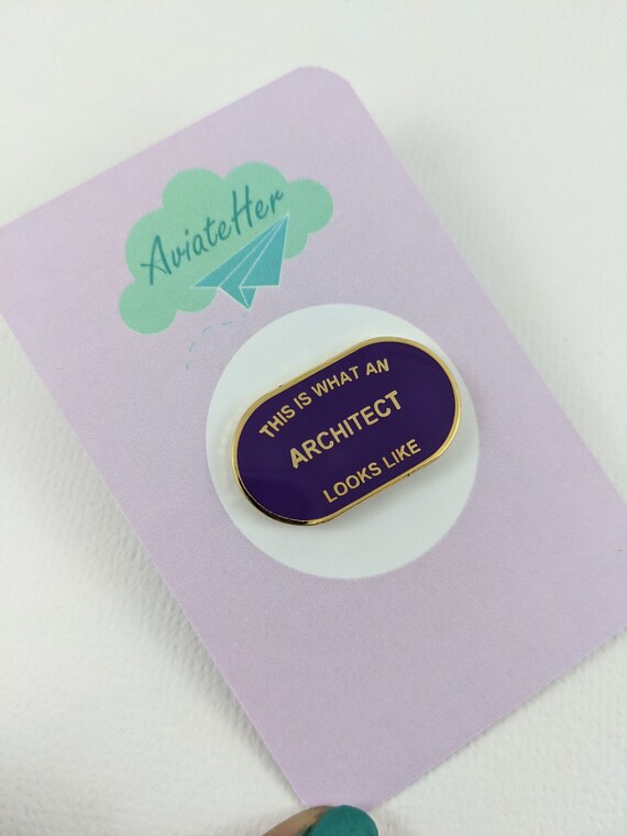 This is What an Architect Looks Like Enamel Pin Badge Purple - Etsy