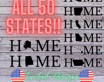 Home State Svg | Etsy