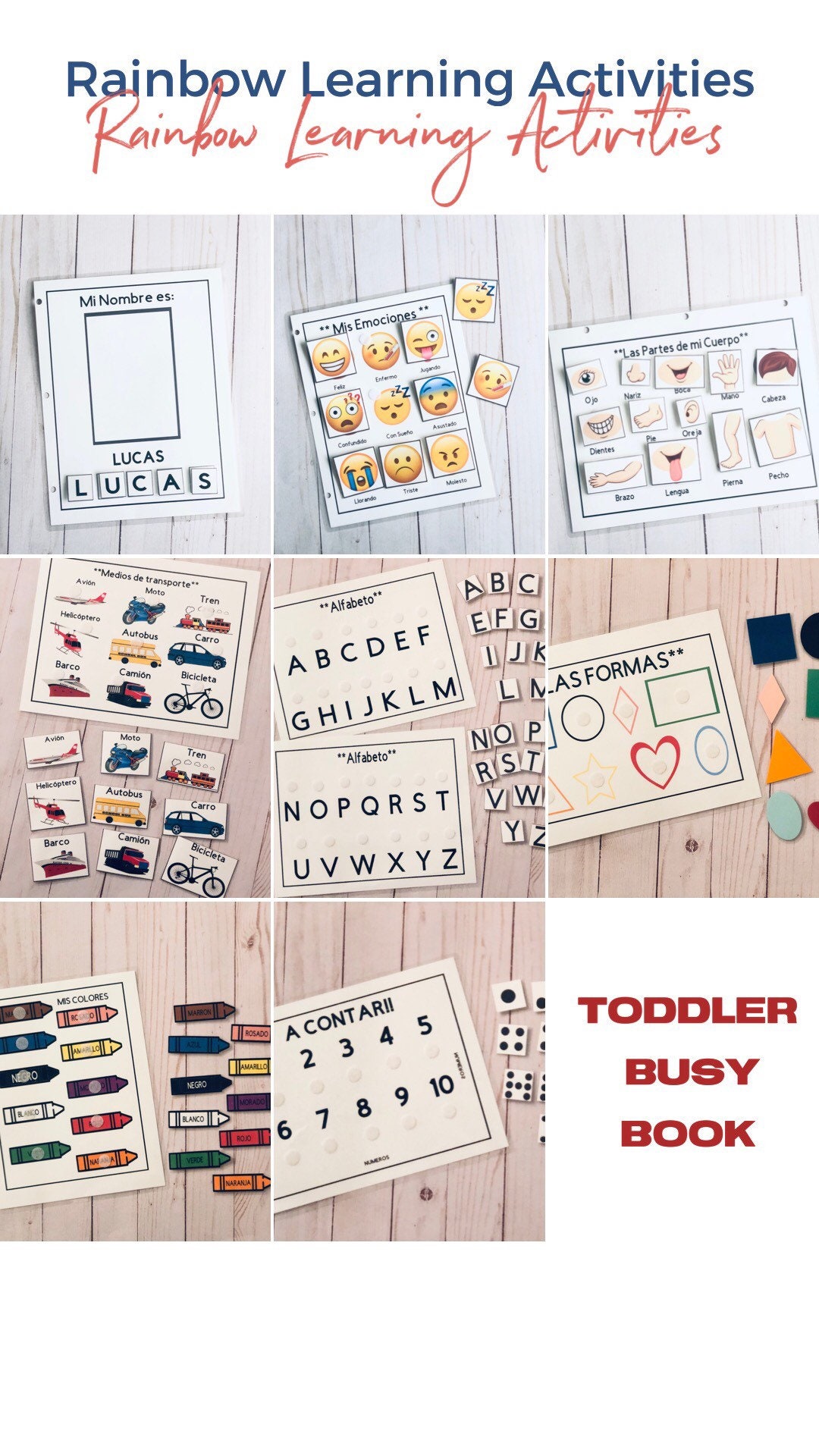 Toddler Learning Activity Busy Book Binder/preschool/prek/kindergarten ...