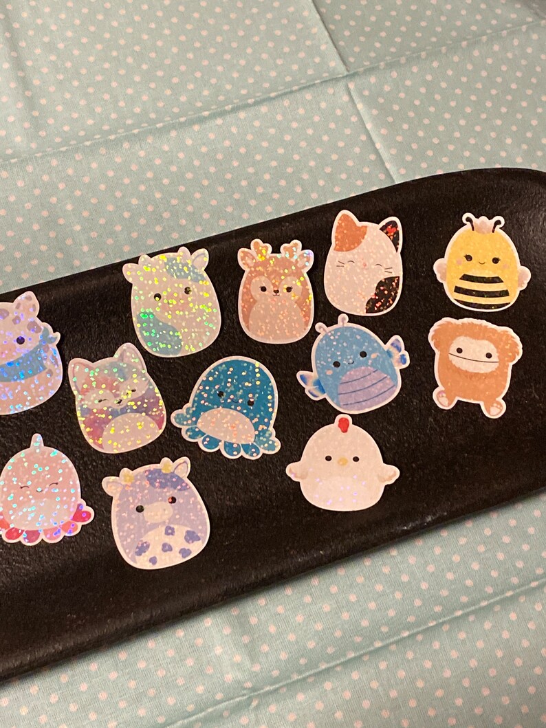 Squishmallow Holigraphic Sticker Set of 18 - Etsy