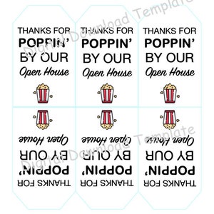 Realtor Open House Popcorn Tag: Agent Marketing (PDF) - Etsy