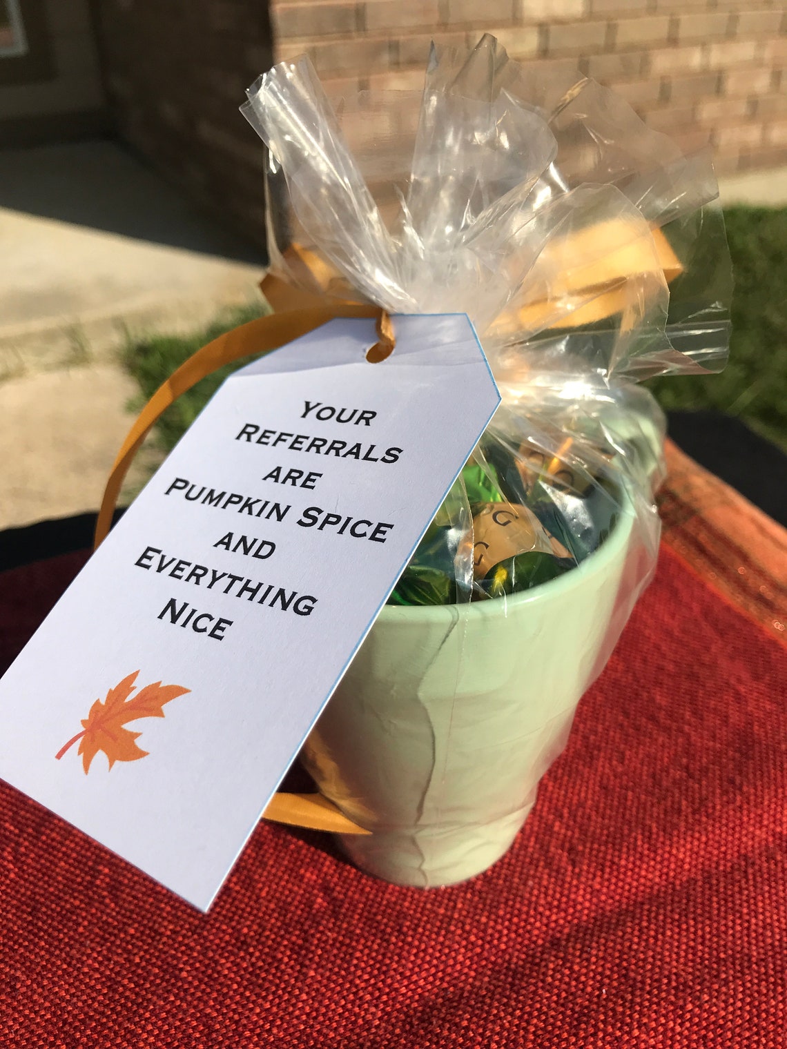 Fall Referral Tag: Pumpkin Spice Client Gift (PDF Download) - Etsy