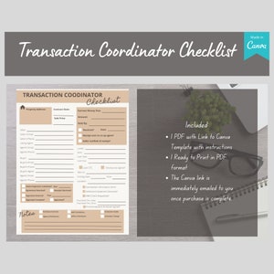 Transaction Coordinator Checklist, Transaction Coordinator Forms ...