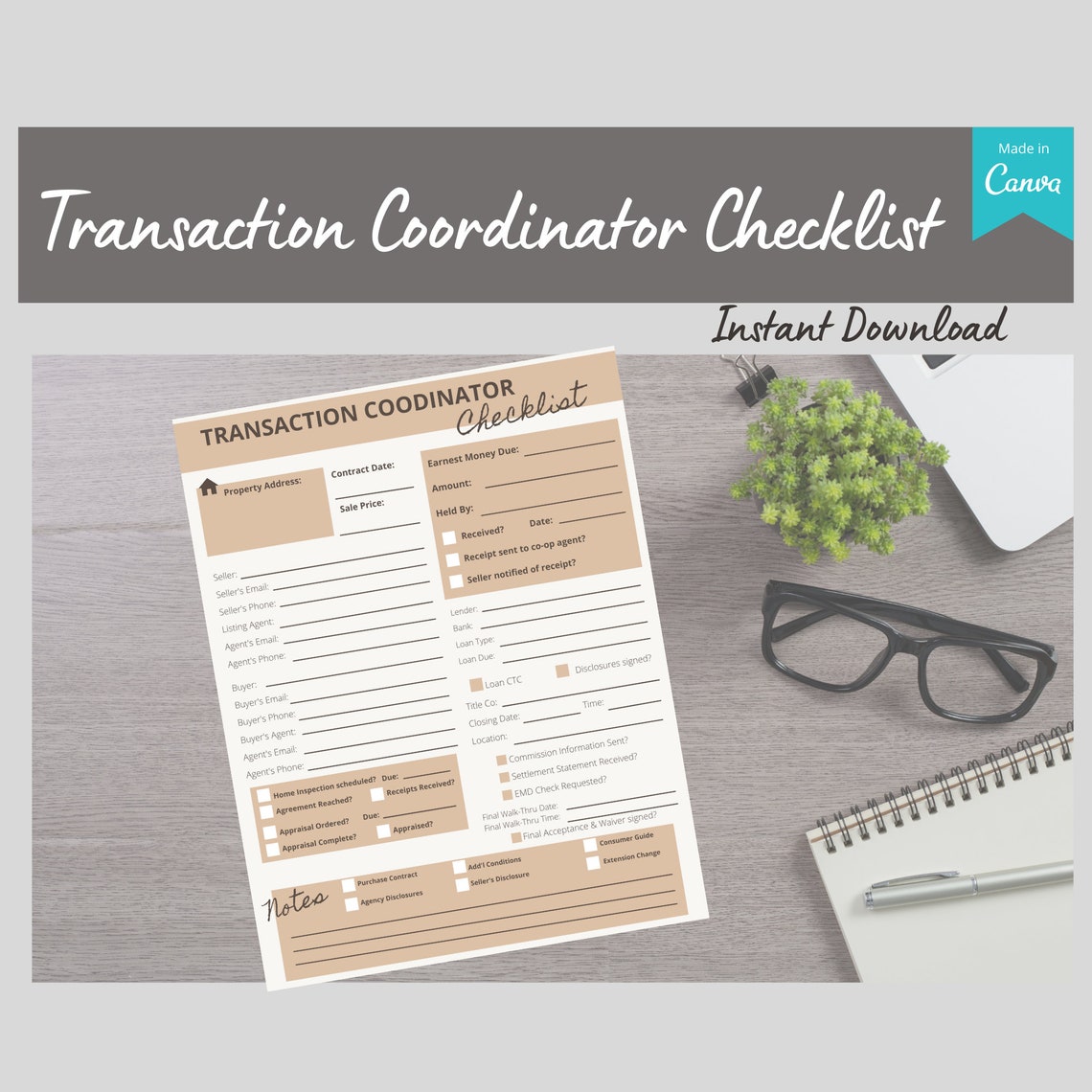 Transaction Coordinator Checklist, Transaction Coordinator Forms ...